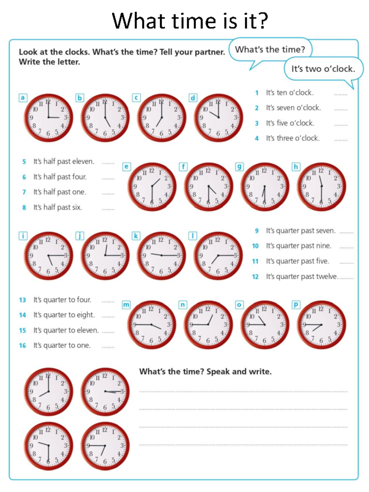 What time is it - ¿Qué hora es en inglés? - What time is it? - Studocu