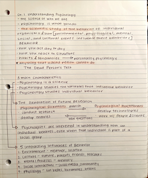 Intelligence notes - Savannah Rupp Psych 1300 - PSYC 1300 - Studocu