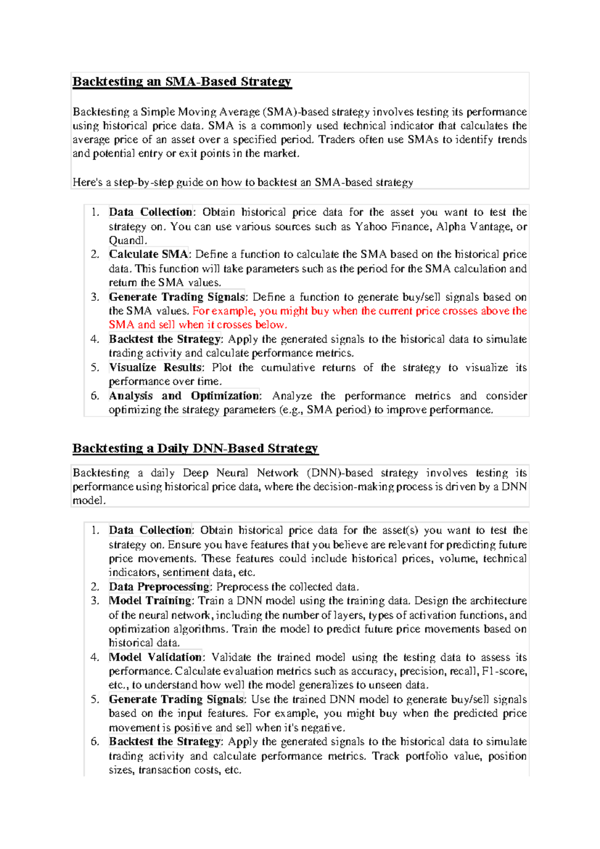 Module 5 - AIFB Notes - Backtesting an SMA-Based Strategy Backtesting a ...