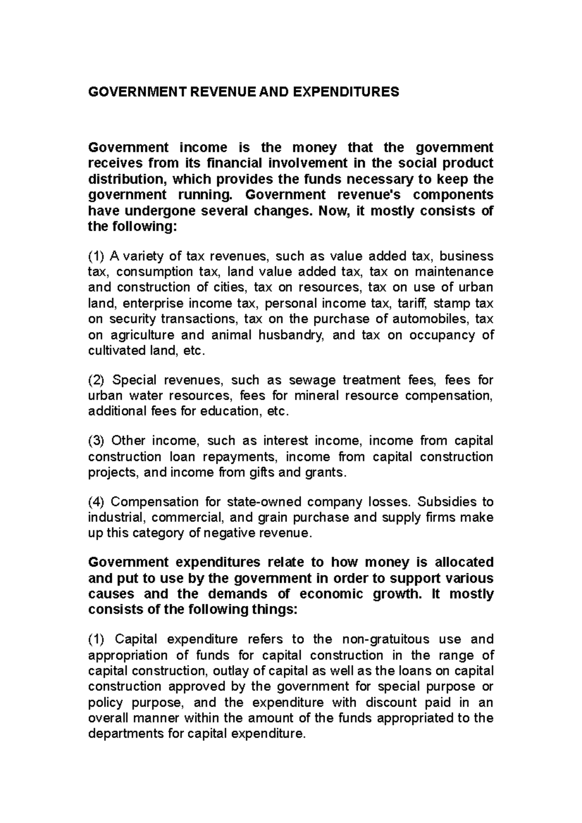 Government Revenues - Ma'am Lilia - GOVERNMENT REVENUE AND EXPENDITURES ...