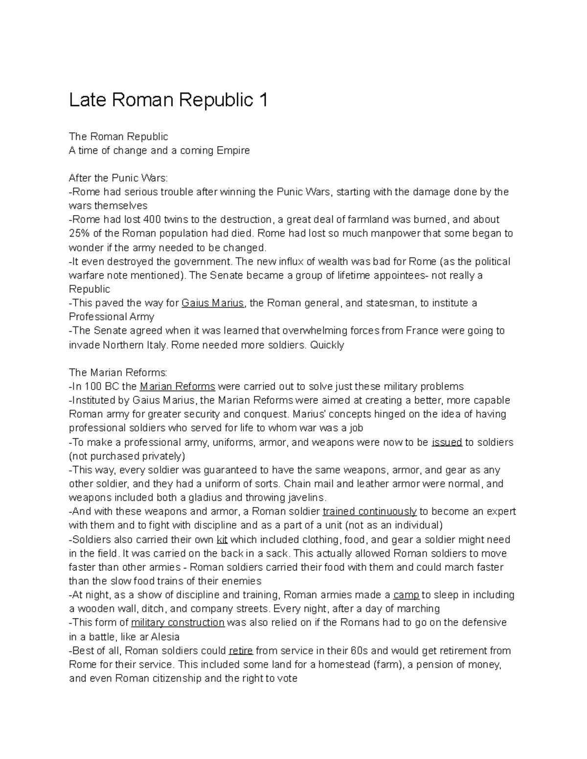The Late Roman Republic and Julius Ceaser - Late Roman Republic 1 The ...