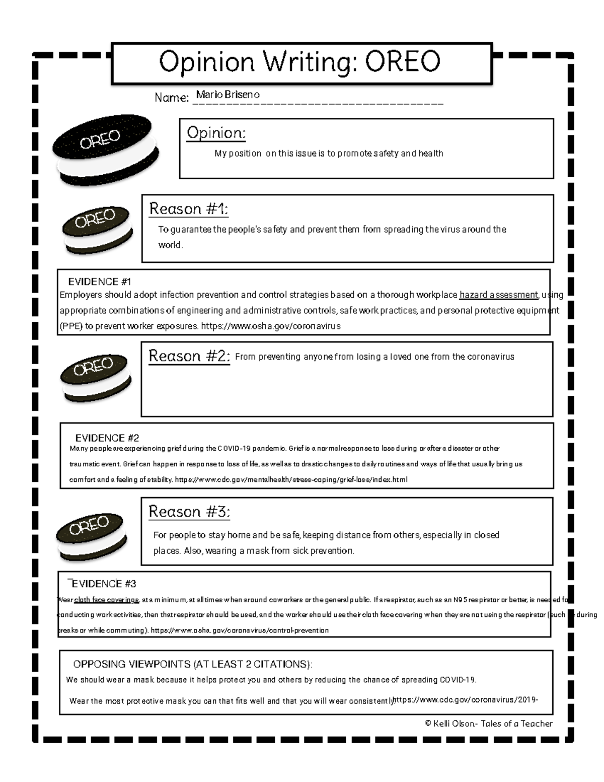 Mario+Briseno+-+Opinion+Writing+Graphic+Organizer-+OREO - Opinion ...