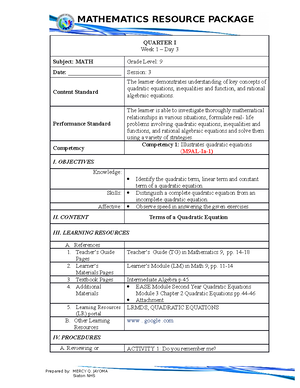 MATH-10 Q4 WEEK-2 Module-2 Calculates-A- Specified- Measures-OF ...