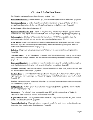 Chapter 8 Definitions - Chapter 8 Definition Terms The following are ...