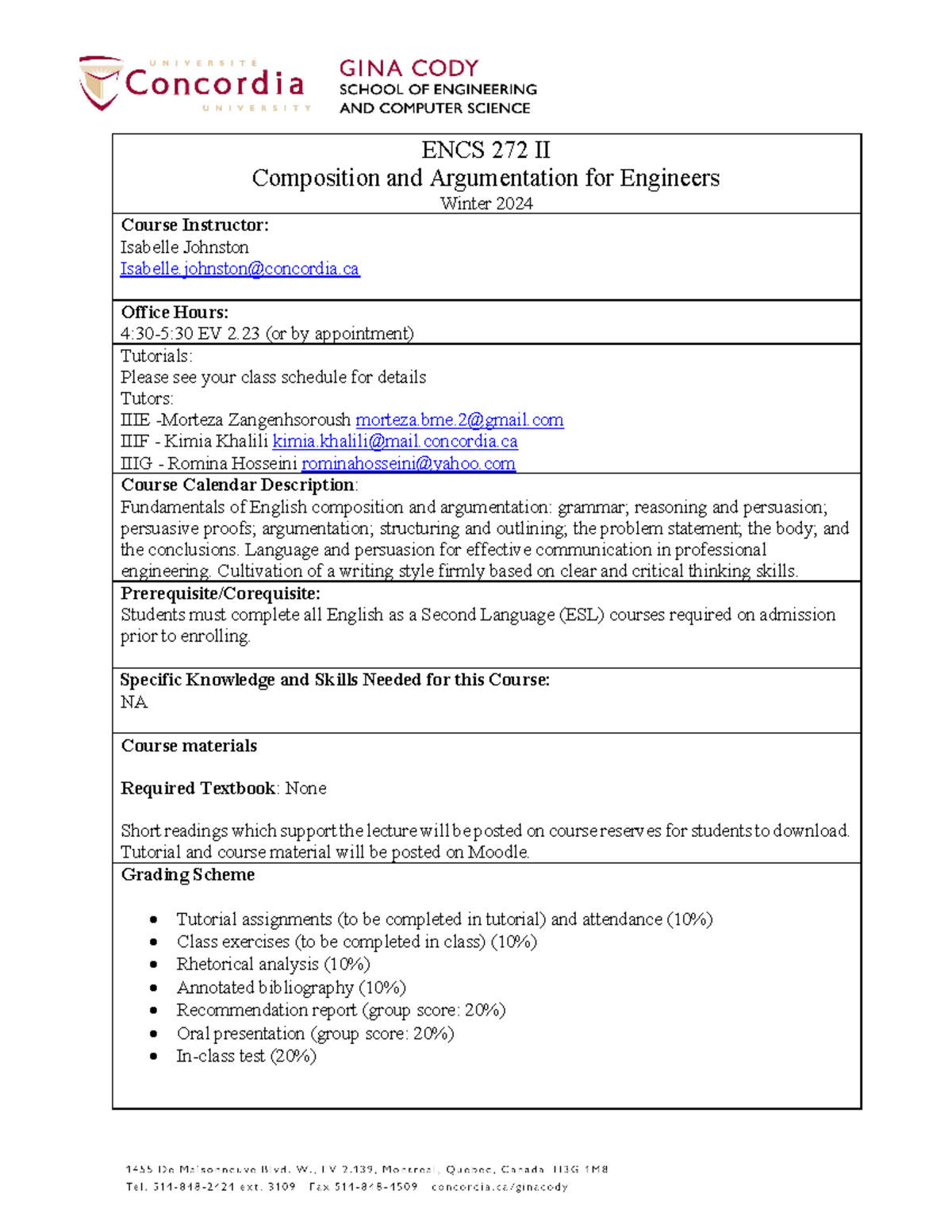 Outline - probability - ENCS 272 II Composition and Argumentation for ...