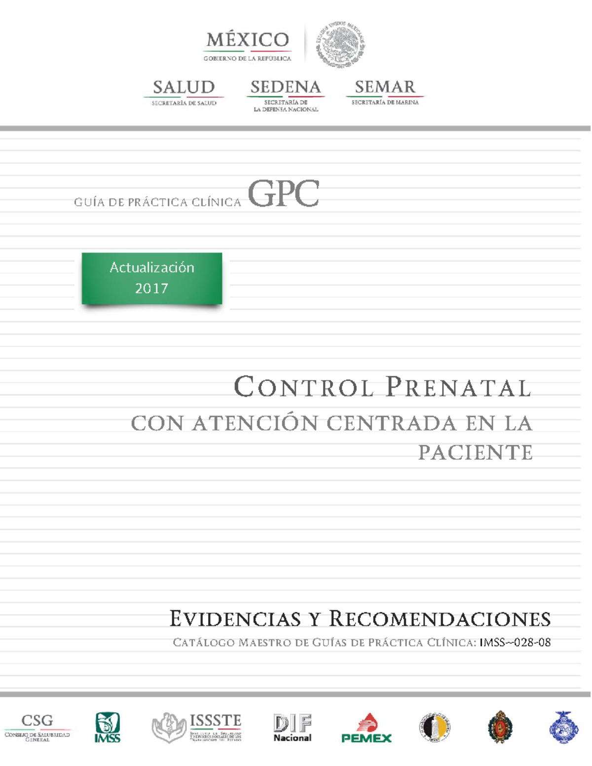 Control Prenatal en embarazo de alto riesgo ERR 2017 - GUÍA DE PRÁCTICA ...