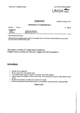 COS 1512 - Unisa - Introduction to programming II - Studocu