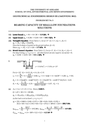 Geotech 3 Lecture Notes 2017 - GEOTECHNICAL ENGINEERING DESIGN III (C ...