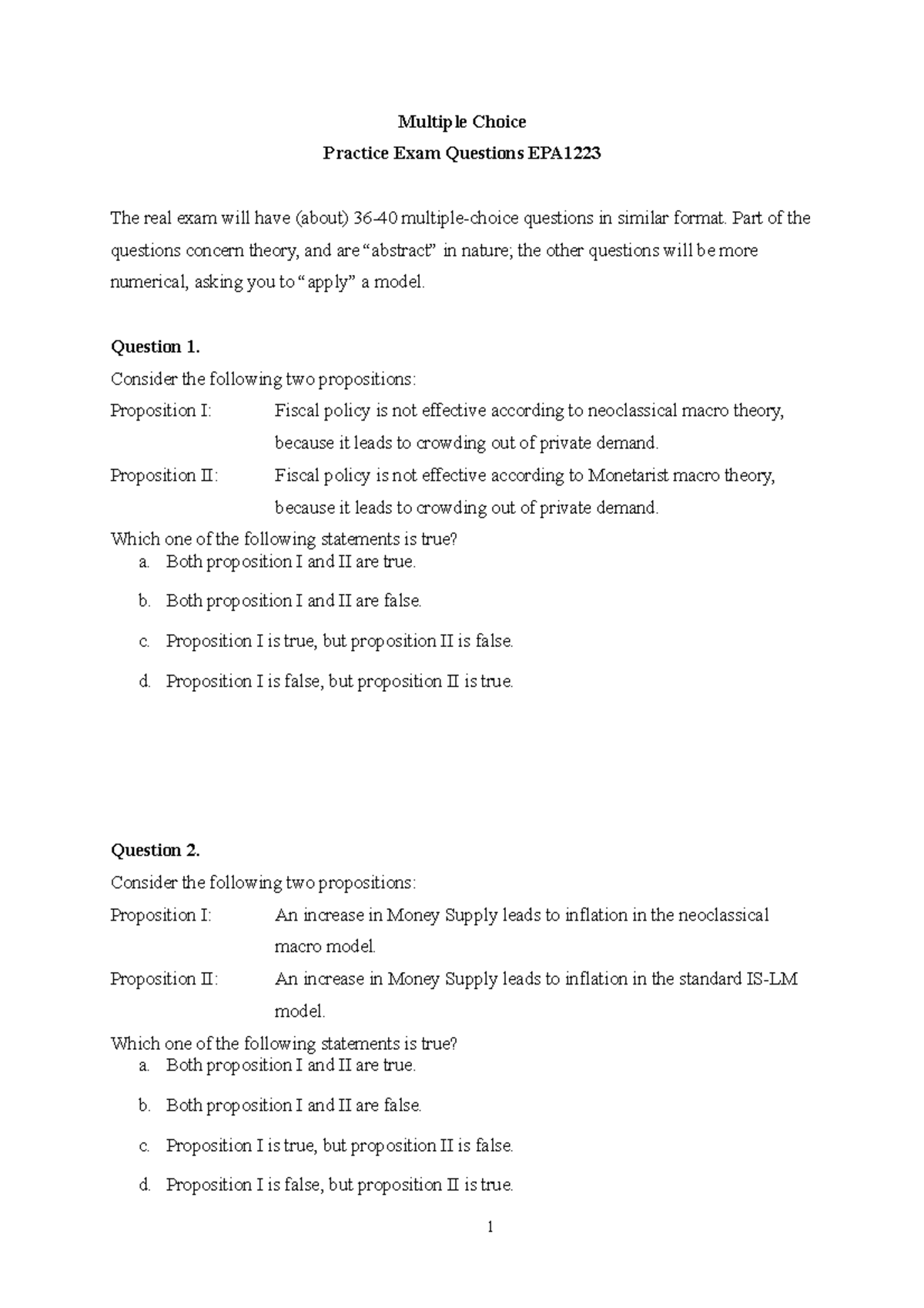 EPA 1223 Practice Exam Multiple Choice - Multiple Choice Practice Exam ...