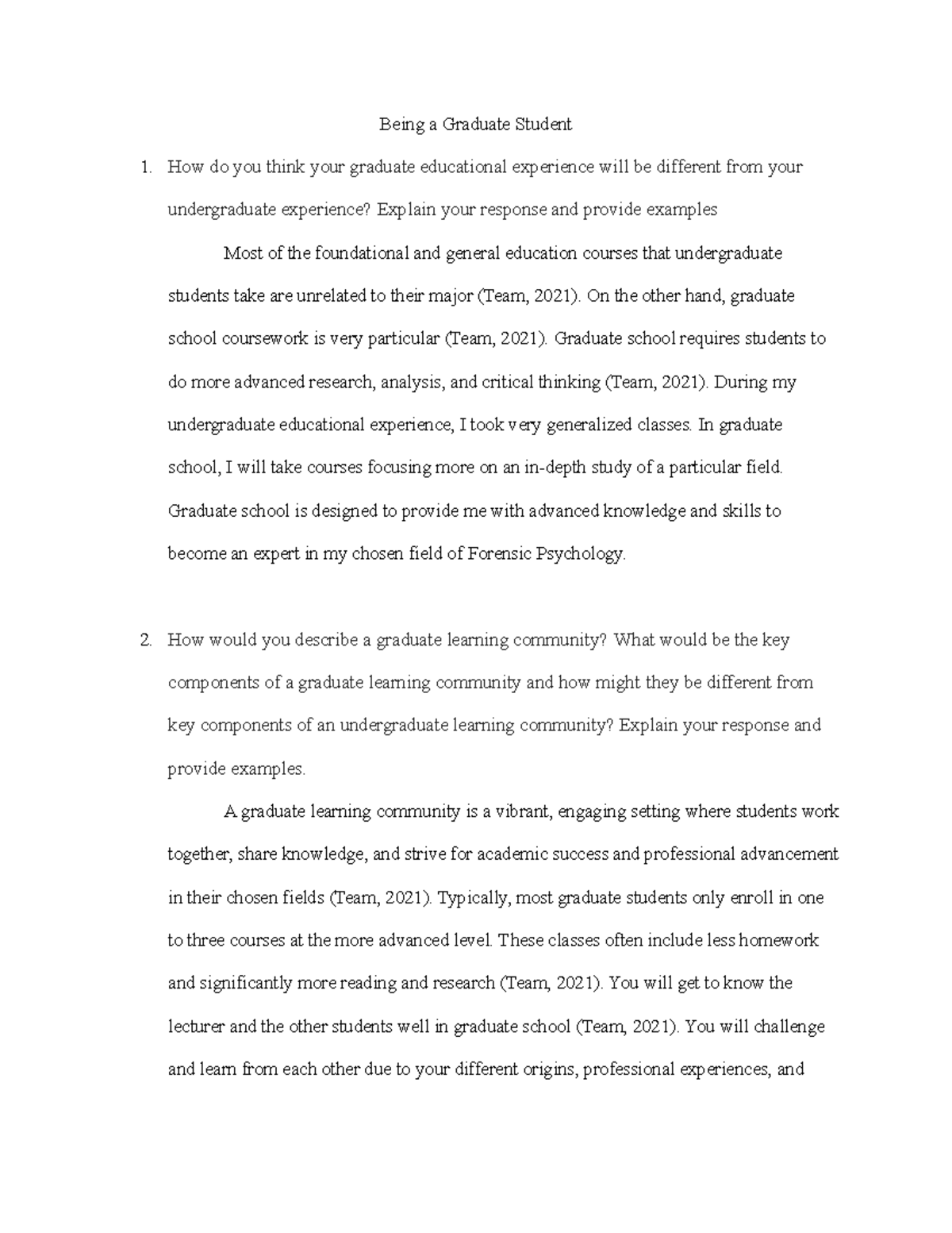 Being a Graduate Student - Being a Graduate Student How do you think ...