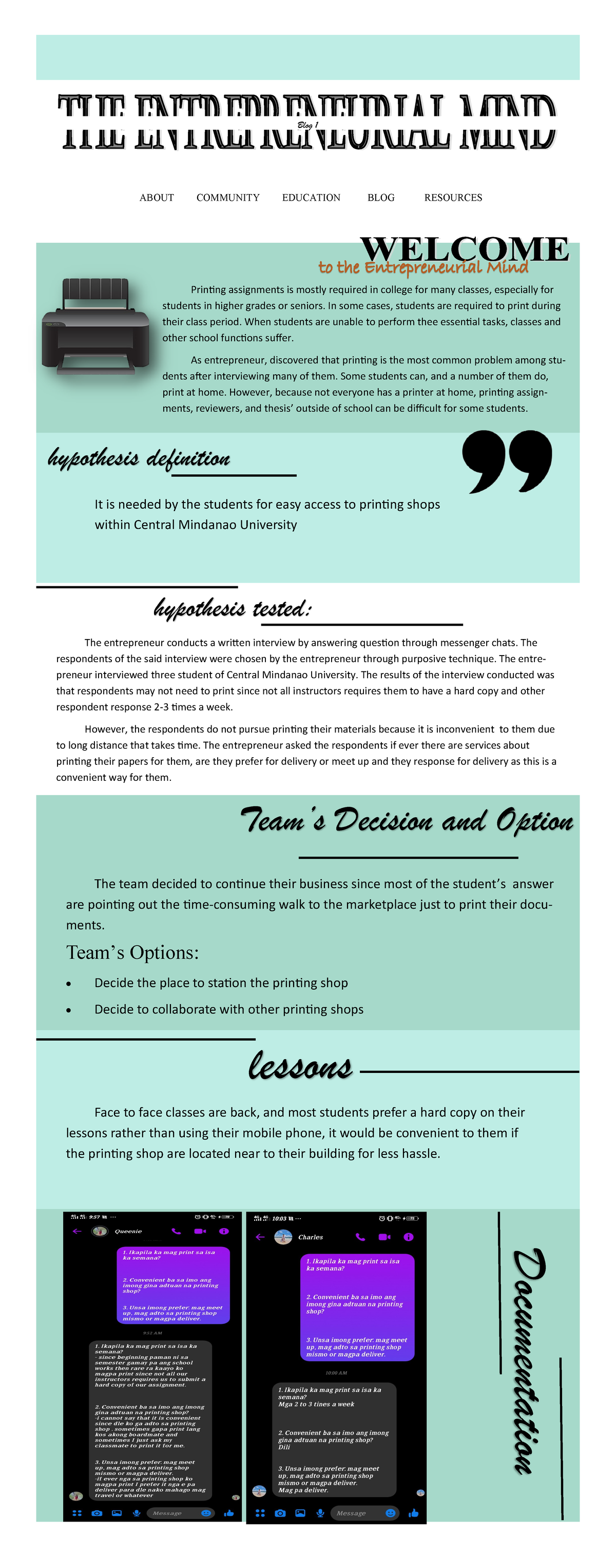 Blog 1 - notes - Blog 1 ABOUT COMMUNITY EDUCATION BLOG RESOURCES ...