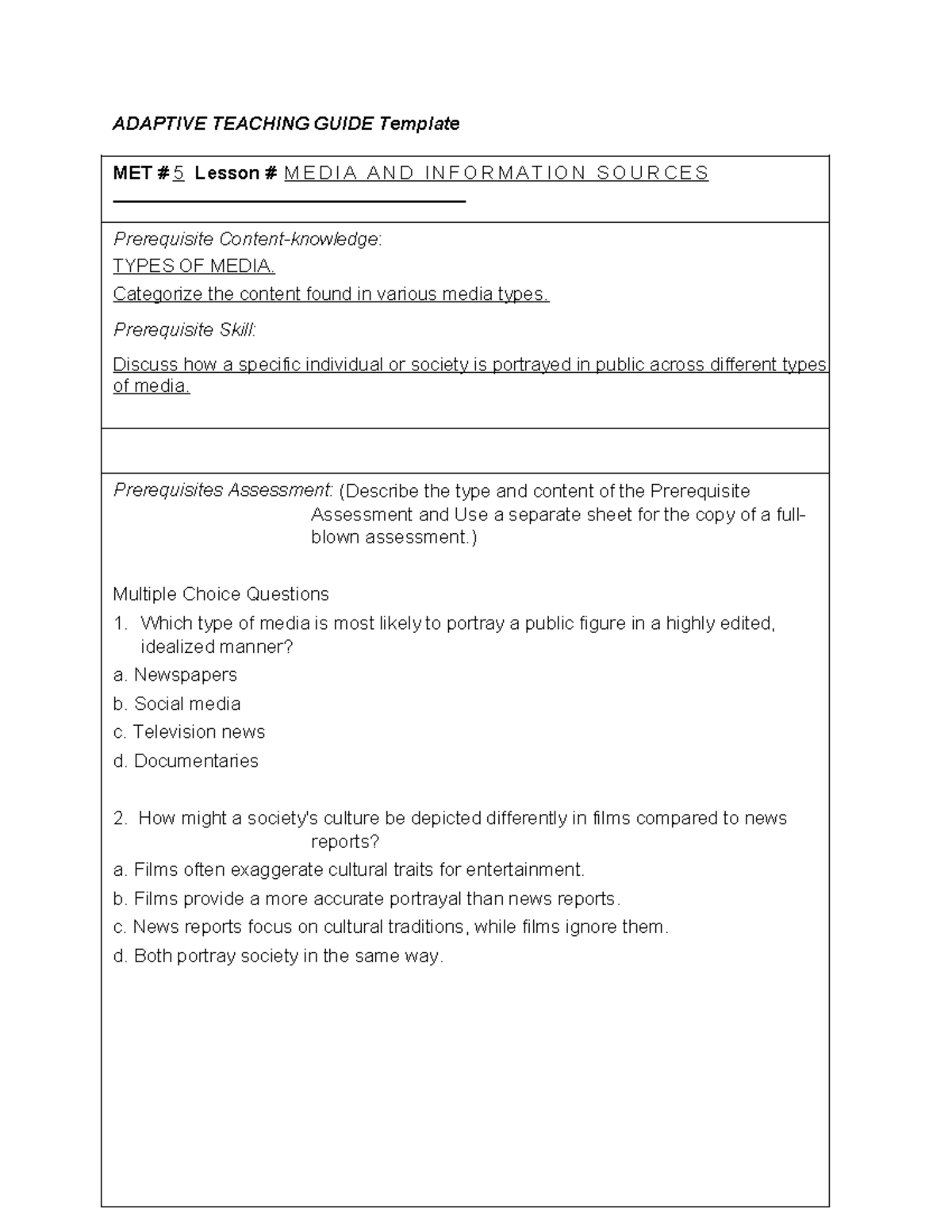 Enoveno James ATG - ATG - ADAPTIVE TEACHING GUIDE Template MET # 5 ...