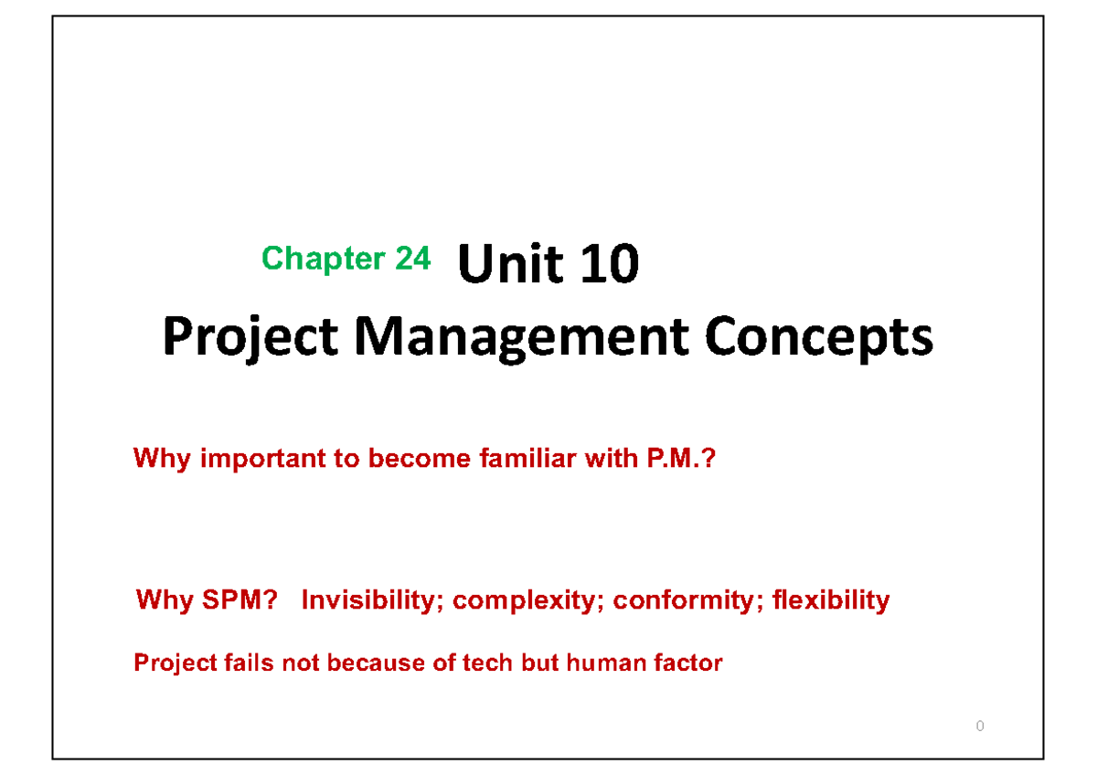 AY23S2 SPM Unit10to17 - Unit 10 Project Management Concepts Why ...