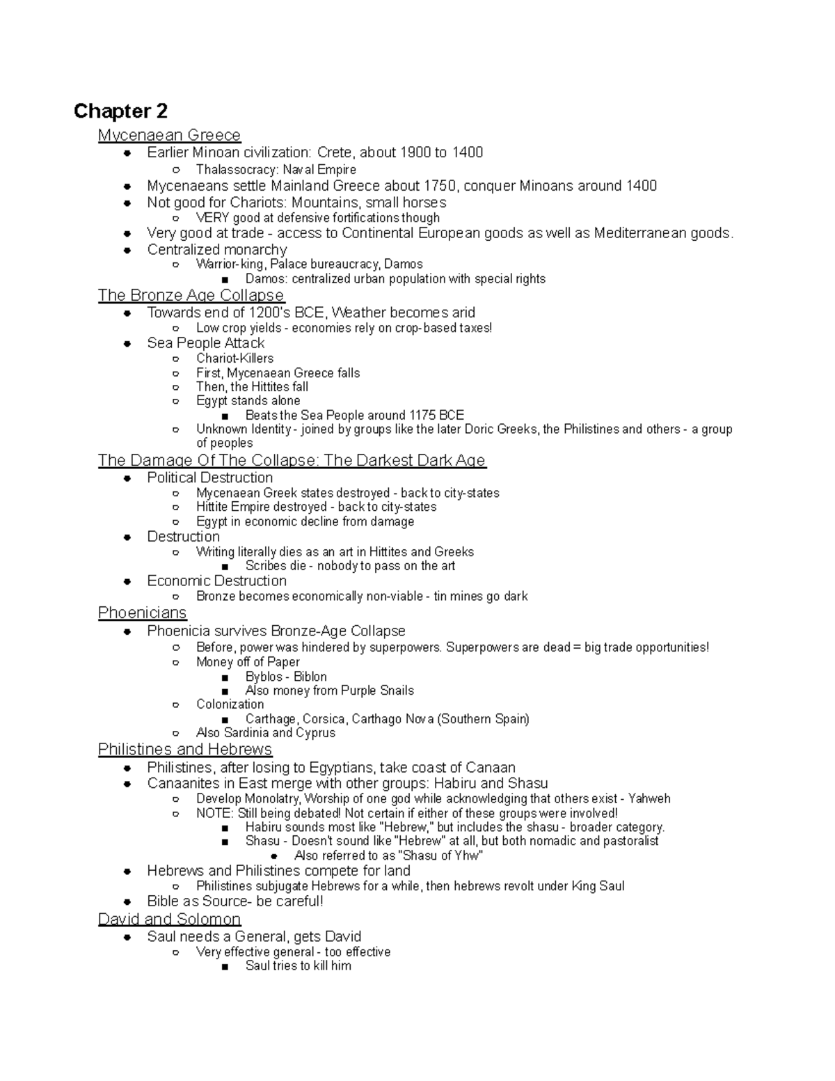 Chapter 2 Western Civ - Professor Graham - Chapter 2 Mycenaean Greece ...