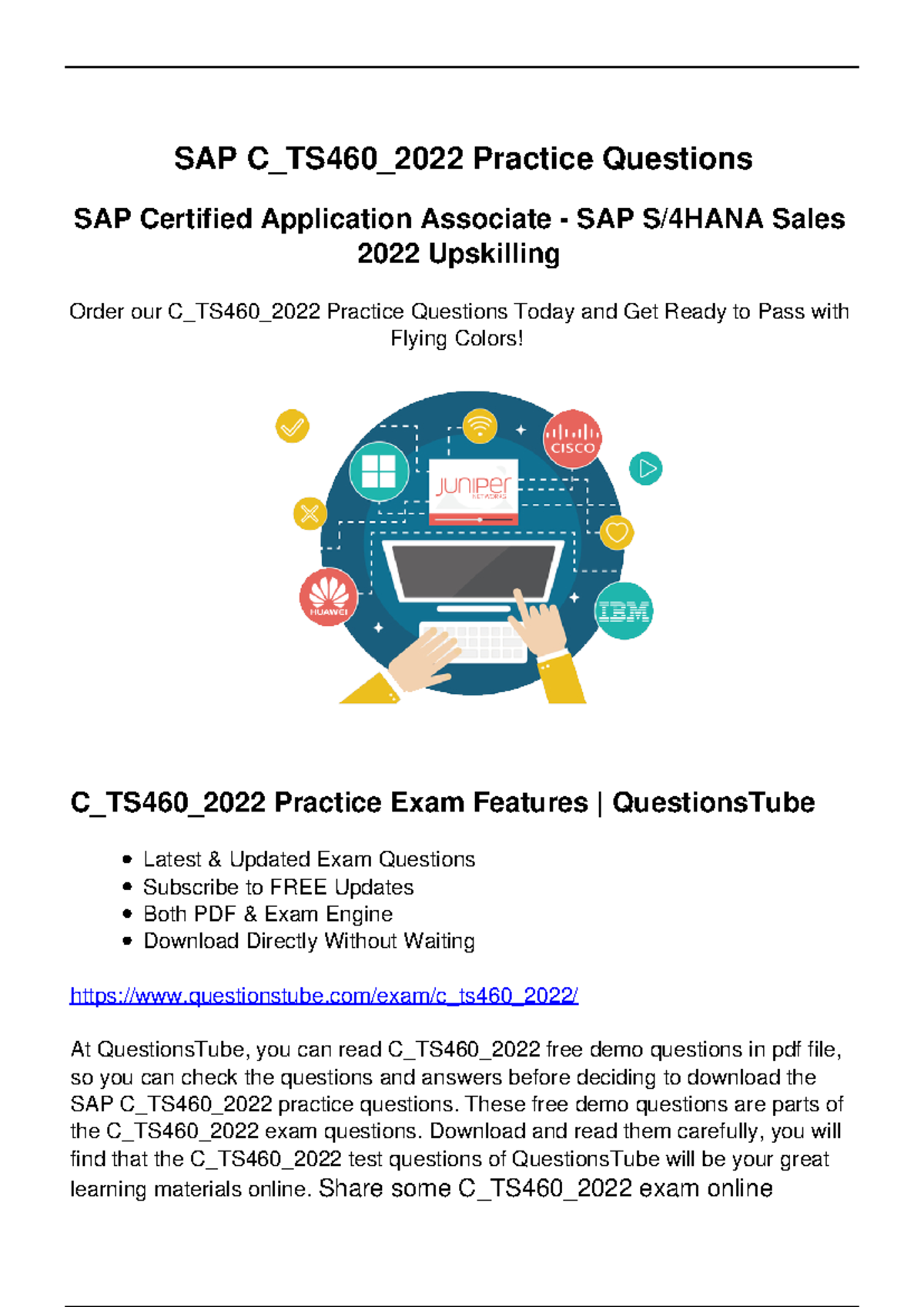Correct C_TS460_2022 Exam Questions - Prepare for Your SAP C_TS460_2022 ...