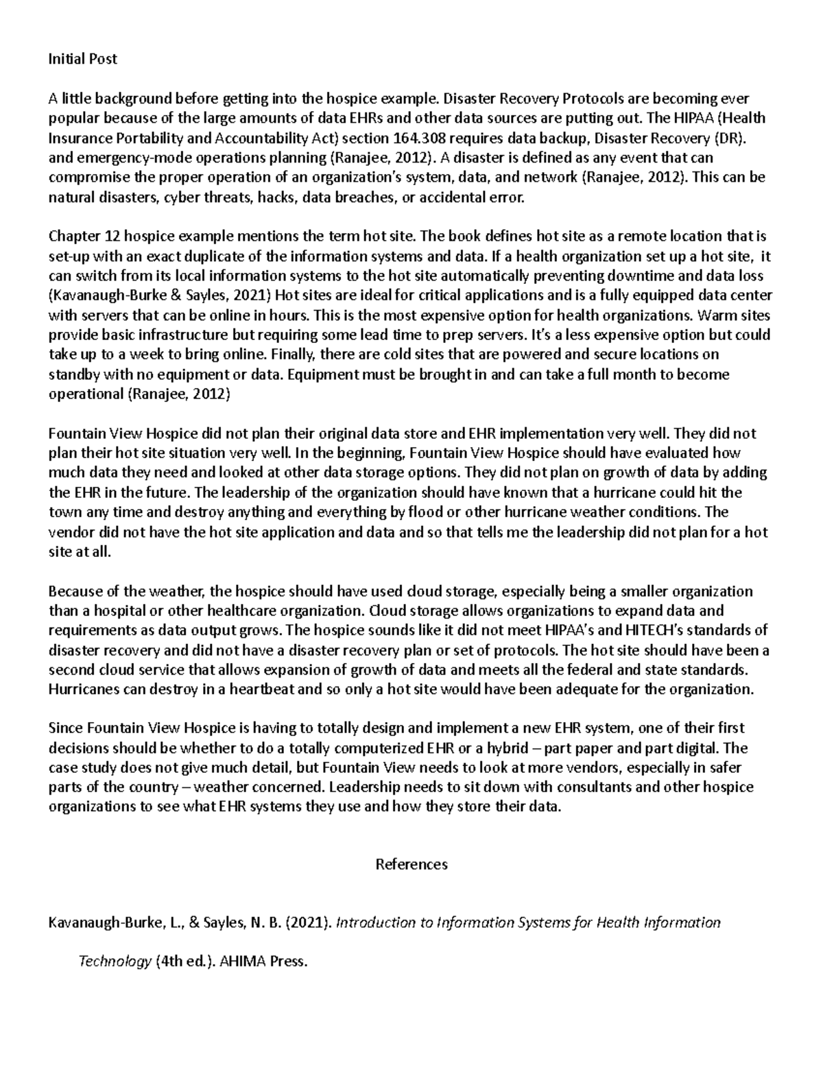Module 2 Discussions - Initial Post A little background before getting ...