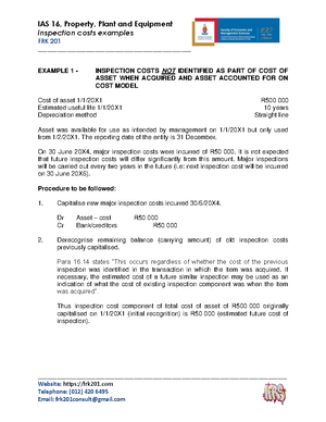 IAS 16 Examples and questions - IAS 16, Property, Plant and Equipment ...
