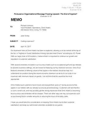 BUAD 201: Chapter 5 - Organizing and Drafting Business Messages ...