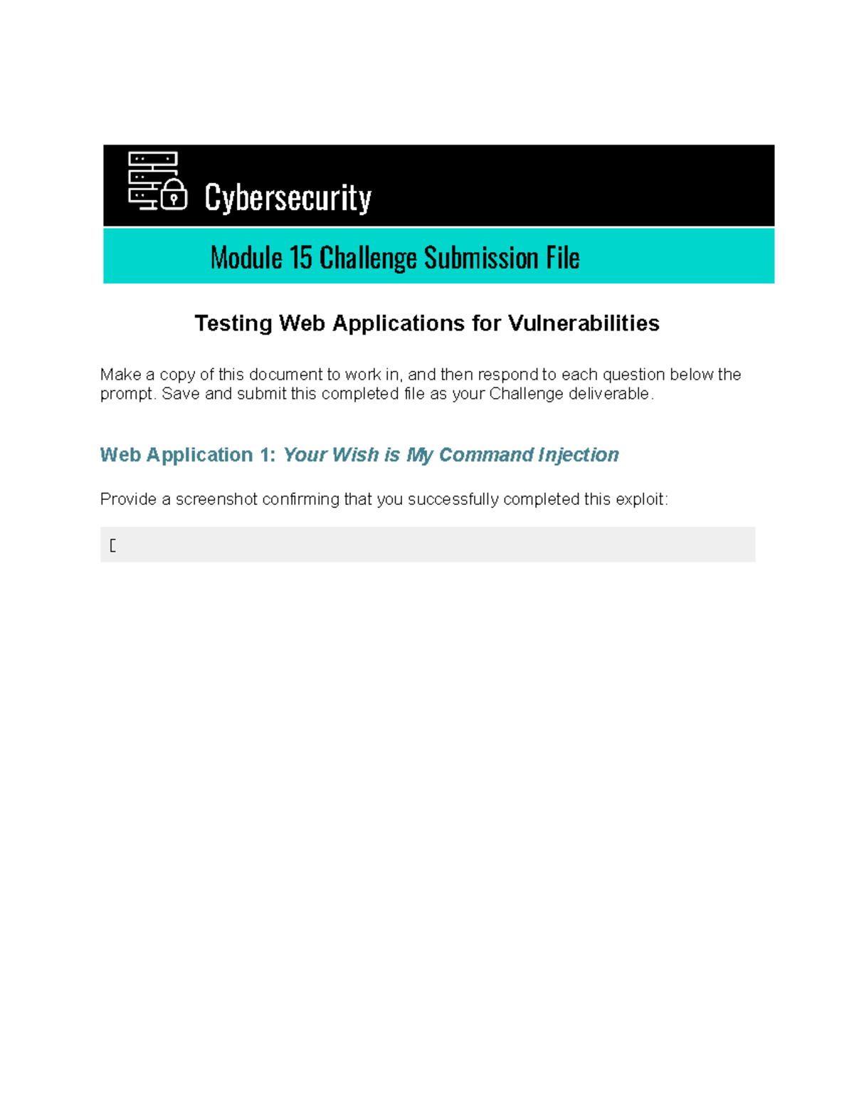 Copy of [Make a Copy] M15 Challenge Submission File - Cybersecurity Module 15 Challenge ...