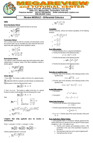 Review Module 11 Classical Physics - MANILA: Room 206, JPD Building, CM ...