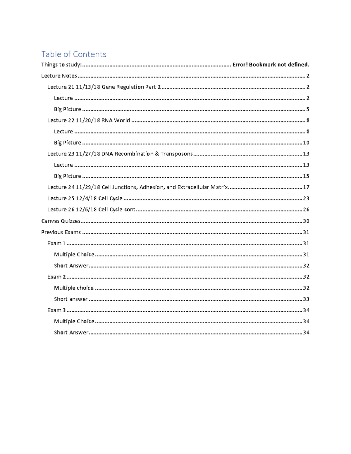 Final Review Summary - Table of Contents Things to study: - Studocu