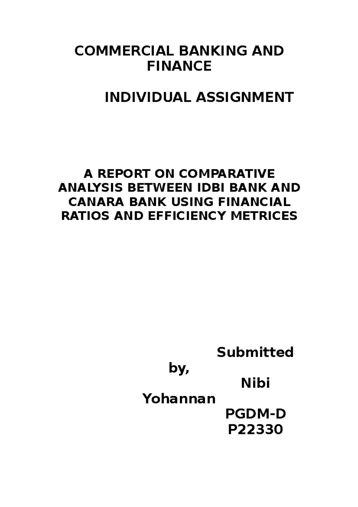 Commercial Banking AND Finance - COMMERCIAL BANKING AND FINANCE ...