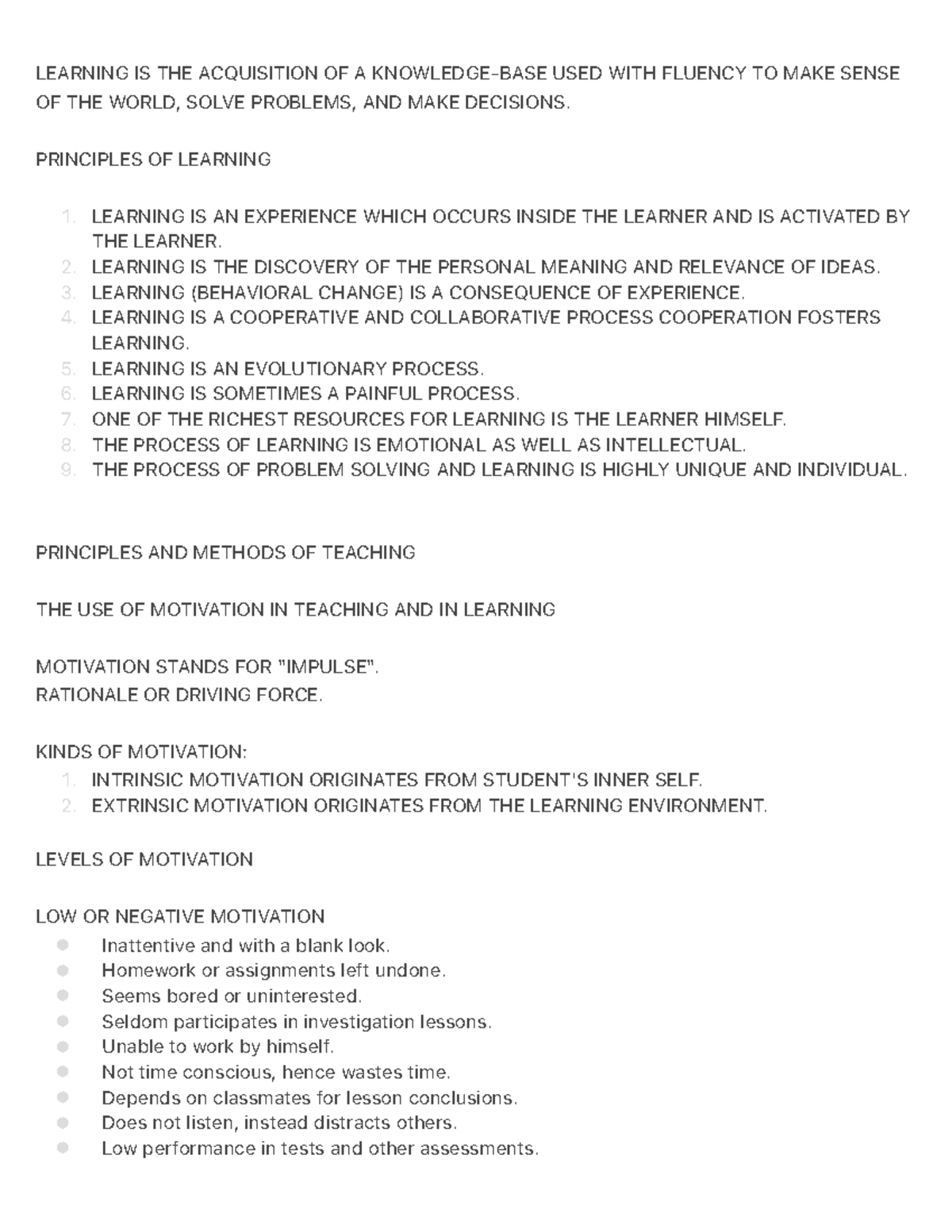 Lecture(attendance) - 1. 2. 3. 4. 5. 6. 7. 8. 9. 1. 2. LEARNING IS THE ...