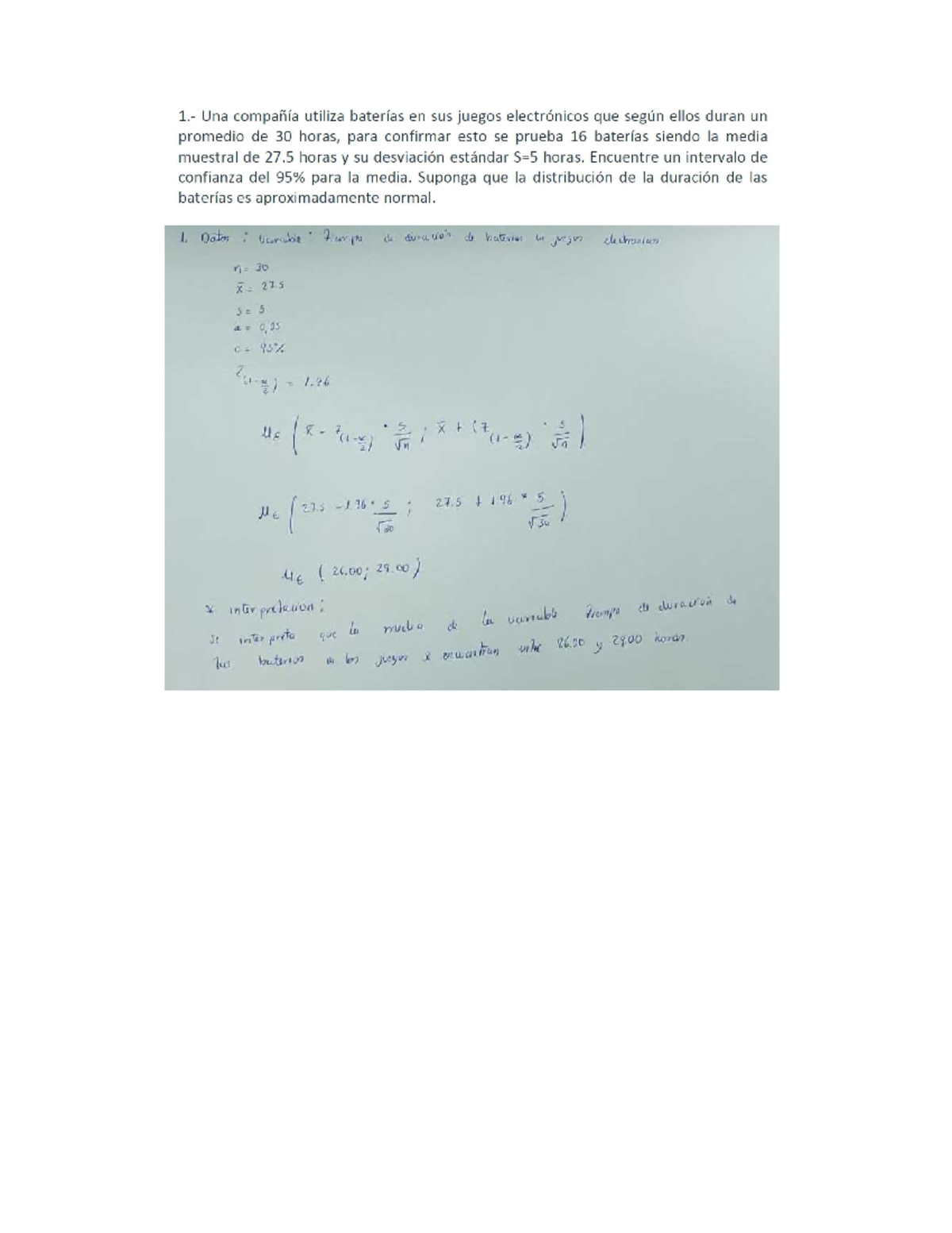 (AC-S04) Semana 04 - Tema 02 Tarea - Sesión integradora 01 (PA1) - Una compañía utiliza baterías ...