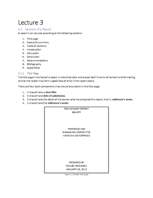 Handouts Lecture 28[Verb Tenses] - Report Writing Skills - Studocu