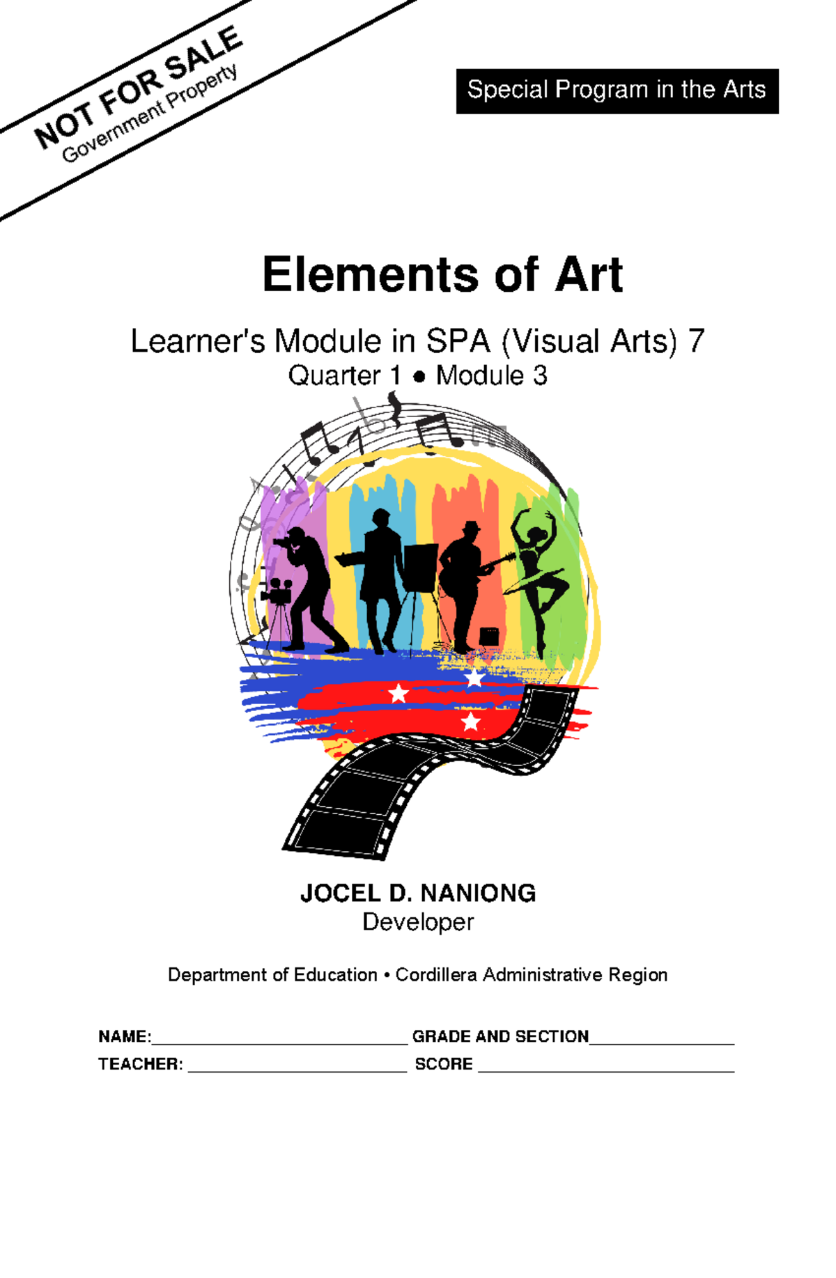 Elements of Art. Learner's Module in SPA (Visual Arts) 7 Quarter 1 ...