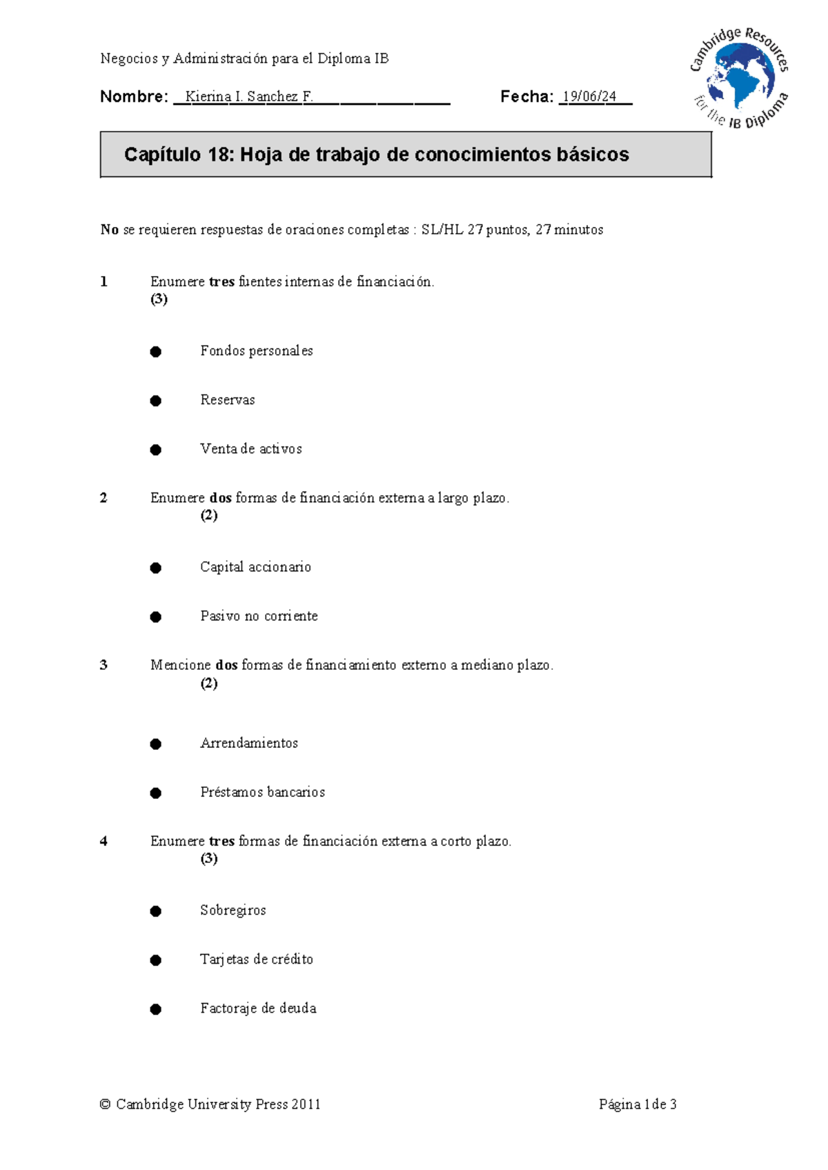IB Bus Man 18 assessment ws18 ACT 1 - Negocios y Administración para el ...