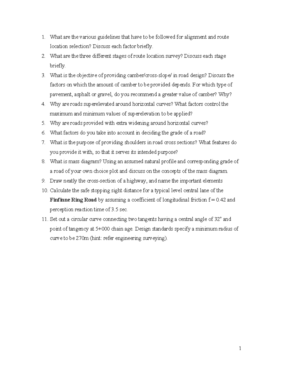 Highway - it's one of civil engineering note - What are the various ...