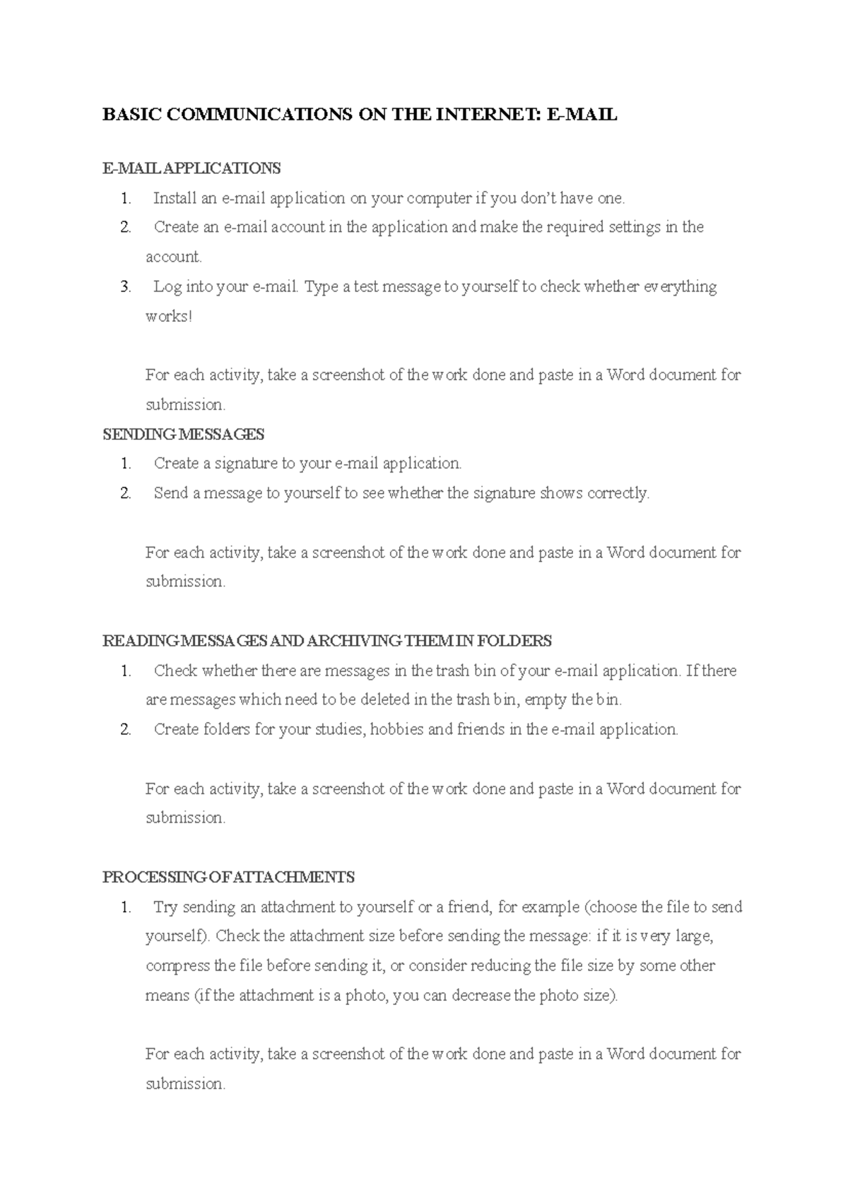 Basic Communications ON THE Internet Tutorial - BASIC COMMUNICATIONS ON THE INTERNET: E-MAIL E ...