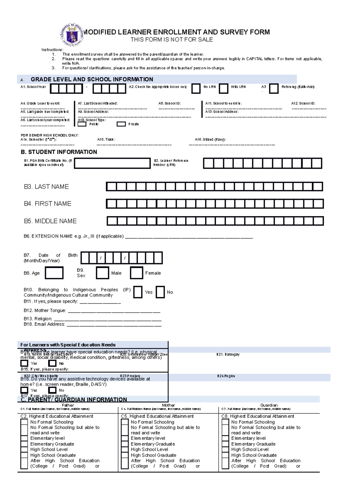 Final Modified Learner-Enrollment-and-Survey-Form English - MODIFIED ...