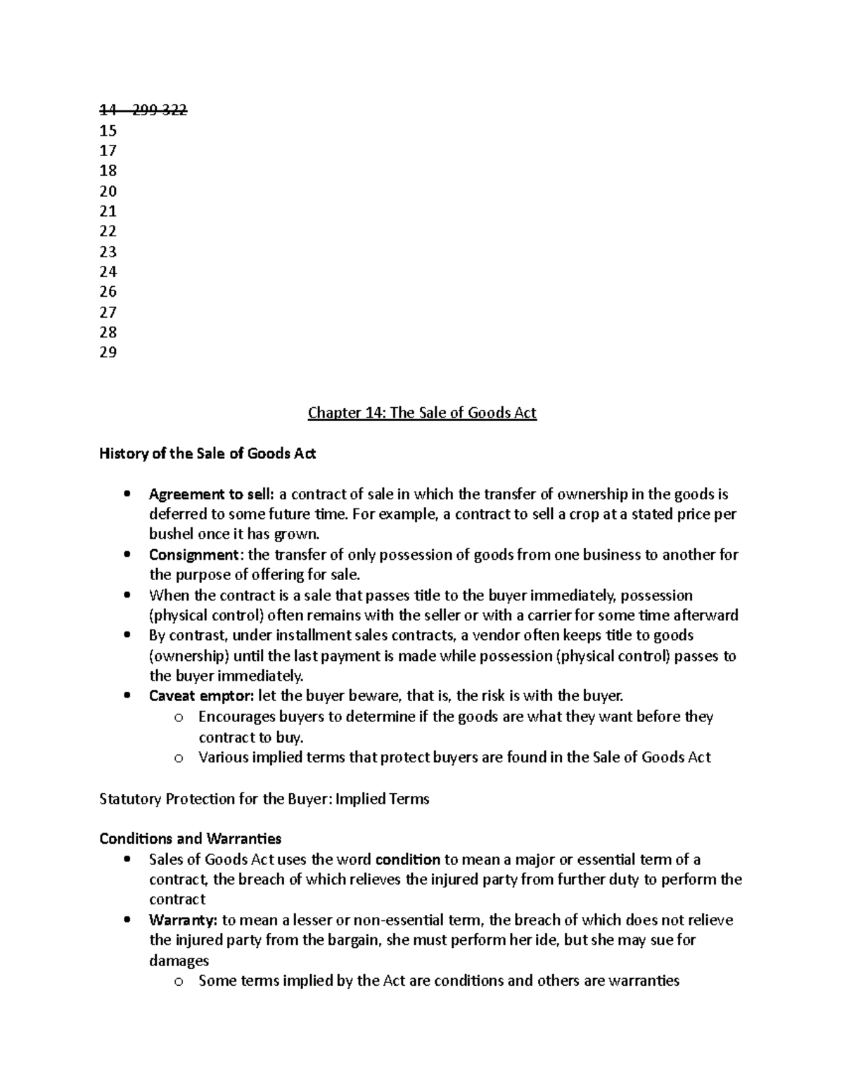Commercial Law Final notes - 14 – 299- 15 17 18 20 21 22 23 24 26 27 28 ...