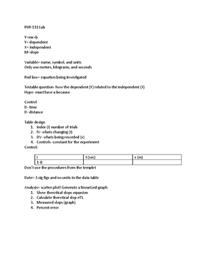 Lab 5: Static Equilibrium - Components of Equilibrium Forces - Studocu