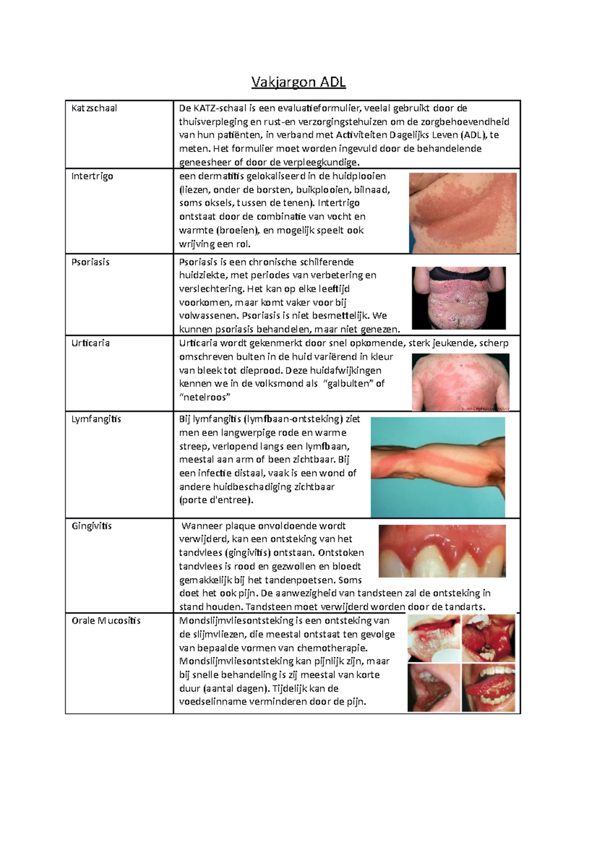 verlenen van zorg op maat: dagelijkse zorg, Vakjargon - Vakjargon ADL ...
