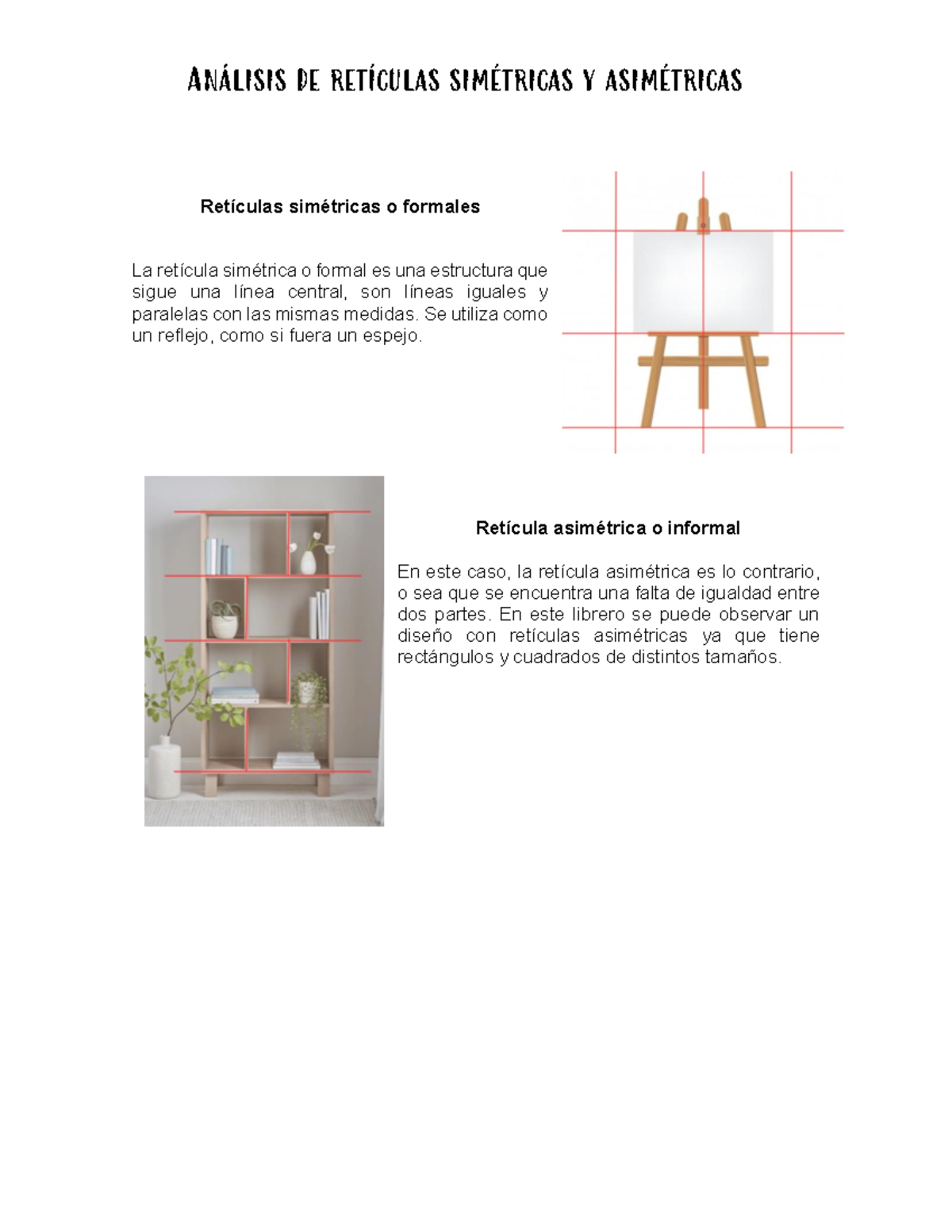 Análisis de retículas simétricas y asimétricas en diseño industrial ...