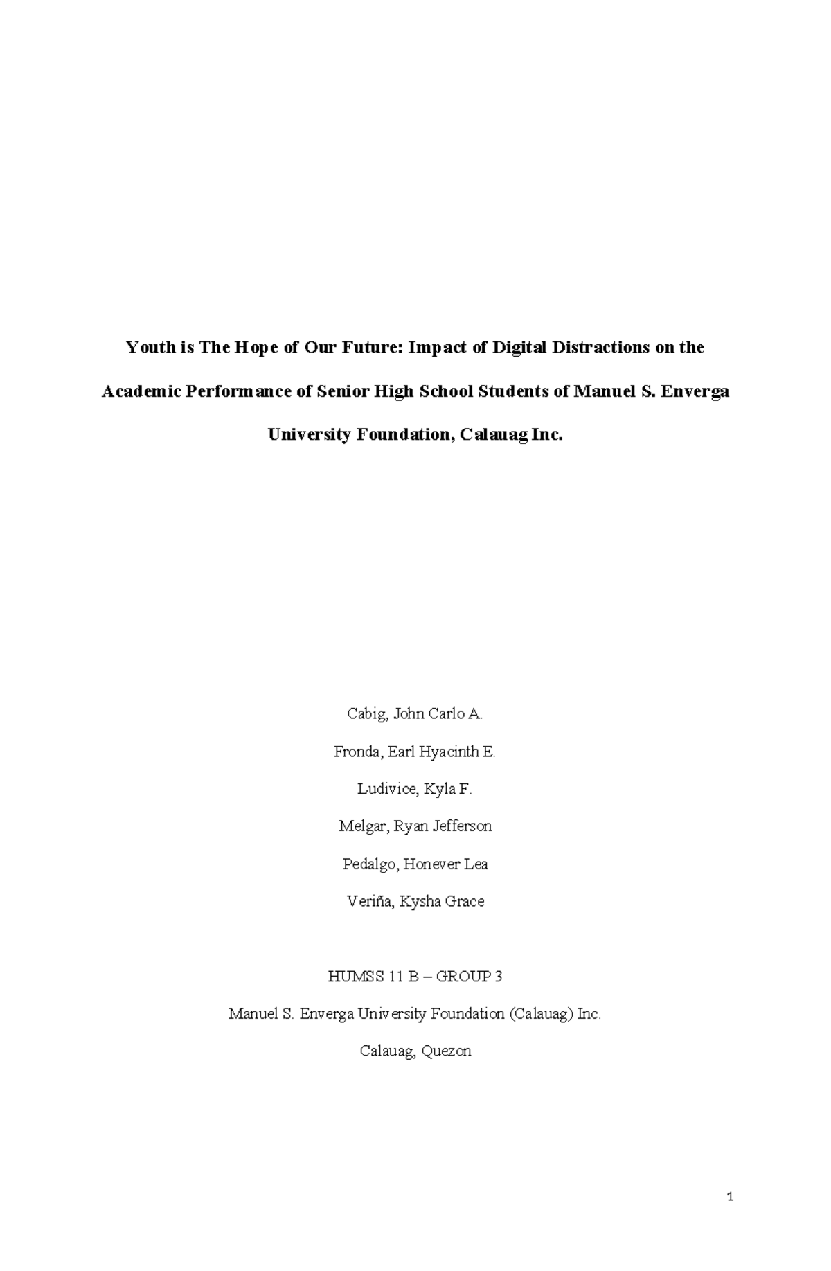 PR1 - Group 3 (Youth is The Hope of Our Future Impacts of Digital ...