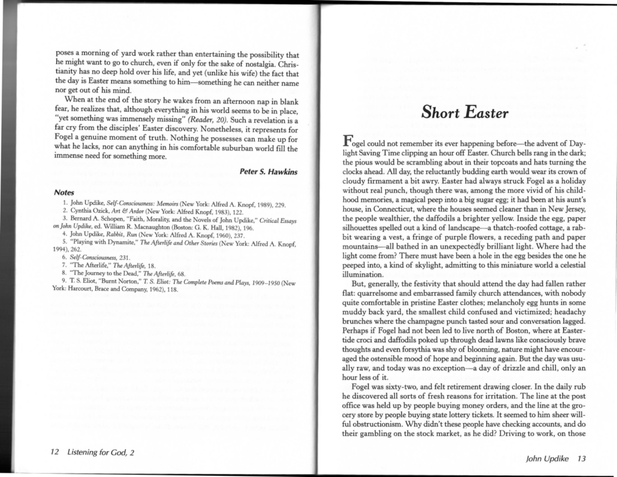 Updike-short-easter 263 - poses a morning of yard work rather than ...