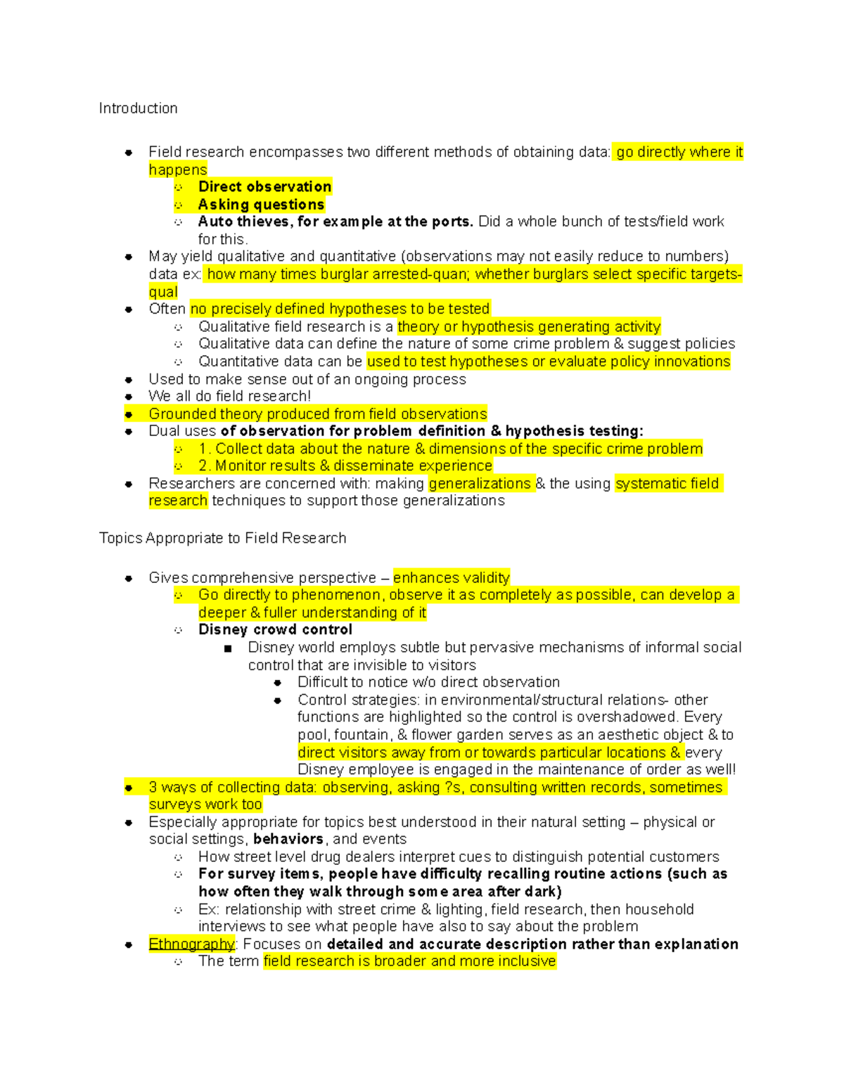 Chapter 11 Field Observation - CCJ 4700 - FAU - Studocu