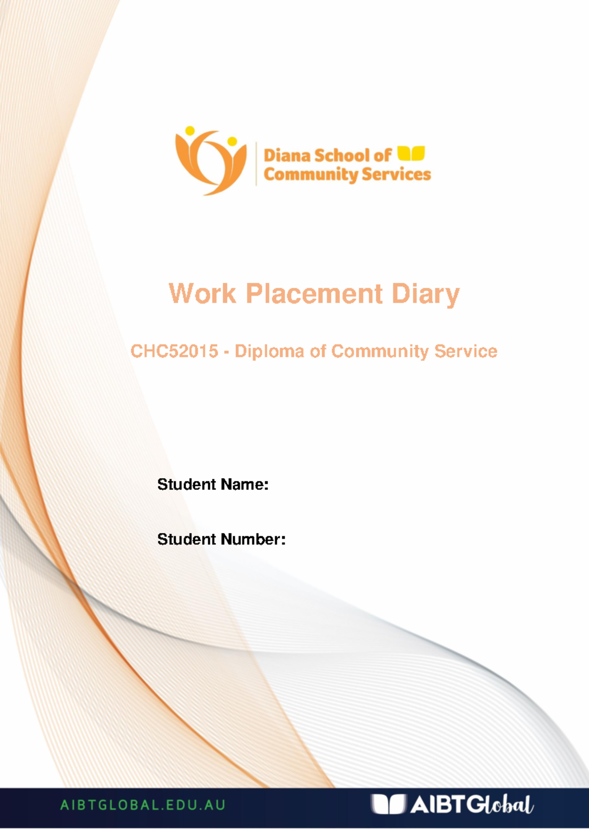 Workplace diary-Diploma of community services Version 2.0 November 2019 ...