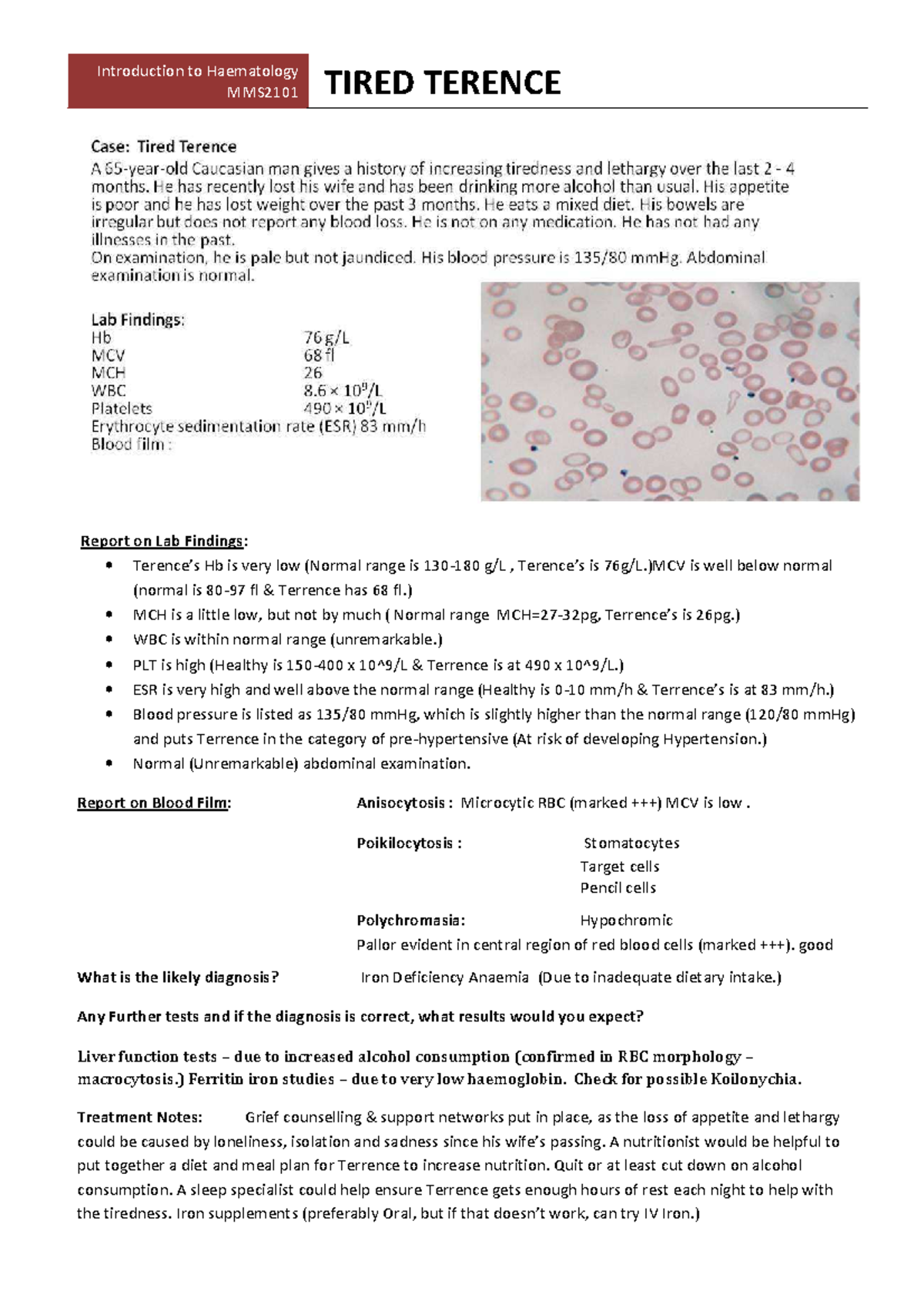 8-30 Haem Class Case Studies - Warning: TT: undefined function: 32 MMS ...