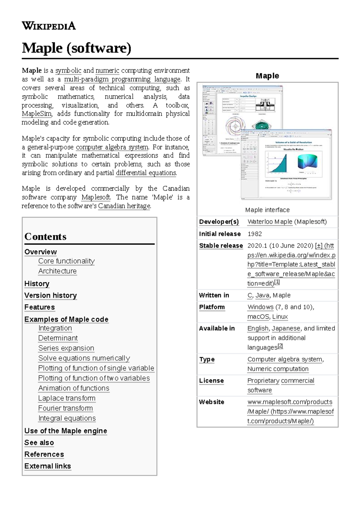 Maple (software) - dkumo by urnka lki 6th kode - Maple Maple interface ...
