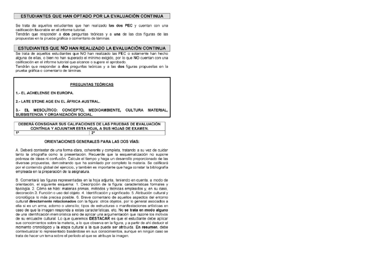 Examen - asfasdf - Prehistoria I: Las primeras etapas de la Humanidad ...
