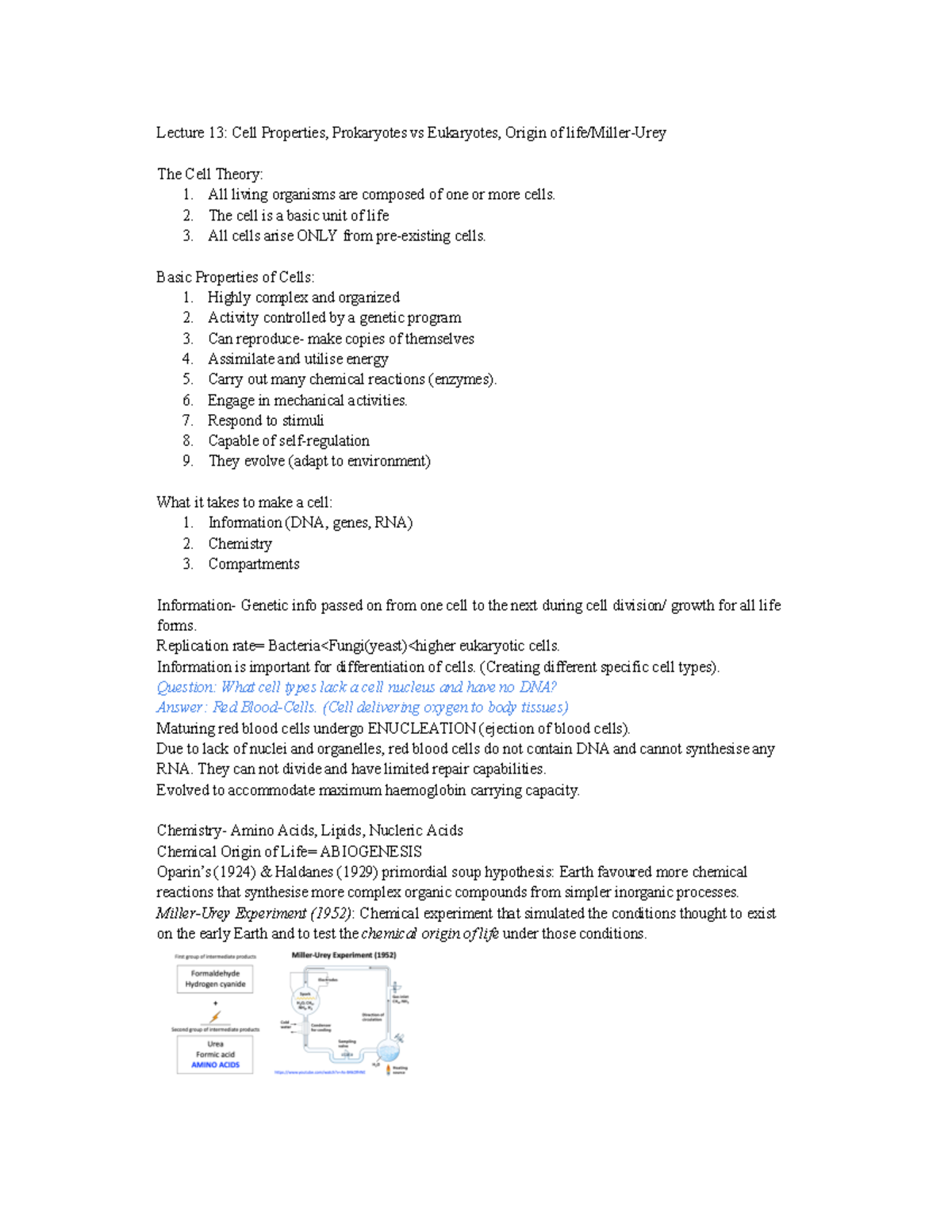 Cell Properties Prokaryotes vs Eukaryotes Origin of The Cell Theory ...