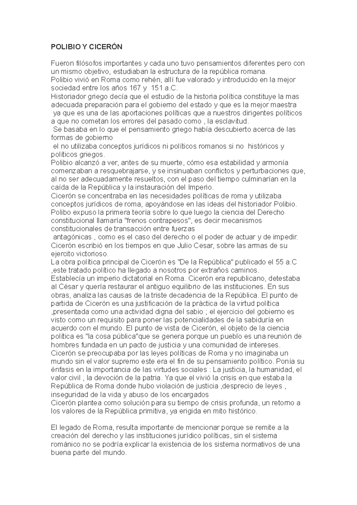 Polibio Y Cicerón - asd - POLIBIO Y CICERÓN Fueron filósofos ...