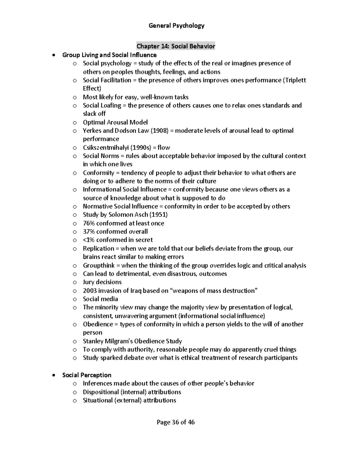 Psychology Chapter 14 - Chapter 14: Social Behavior Group Living and ...