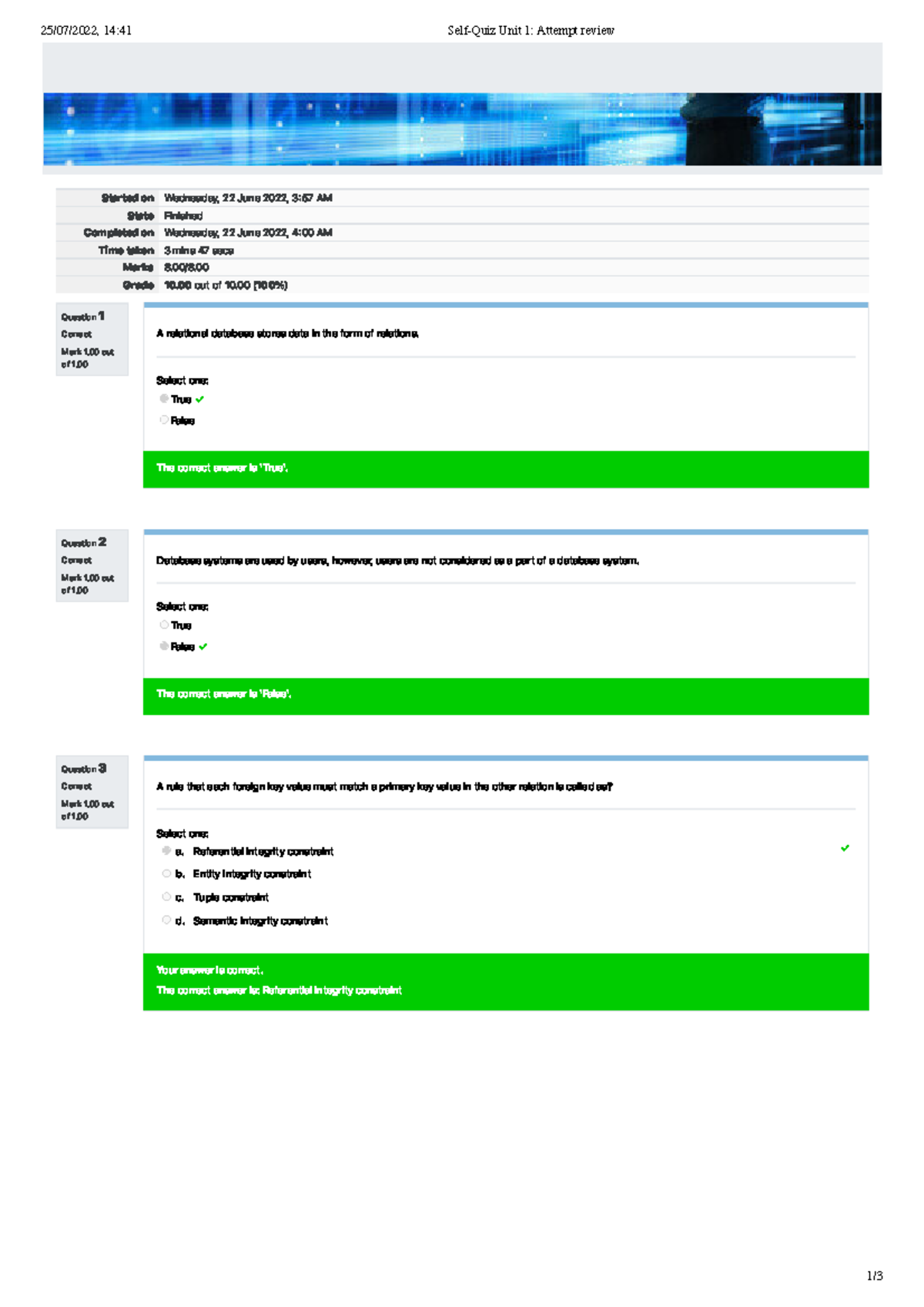 Self Quiz Unit 1 Attempt Review 3 25 07 2022 14 41 Self Quiz Unit 1 Attempt Review 1