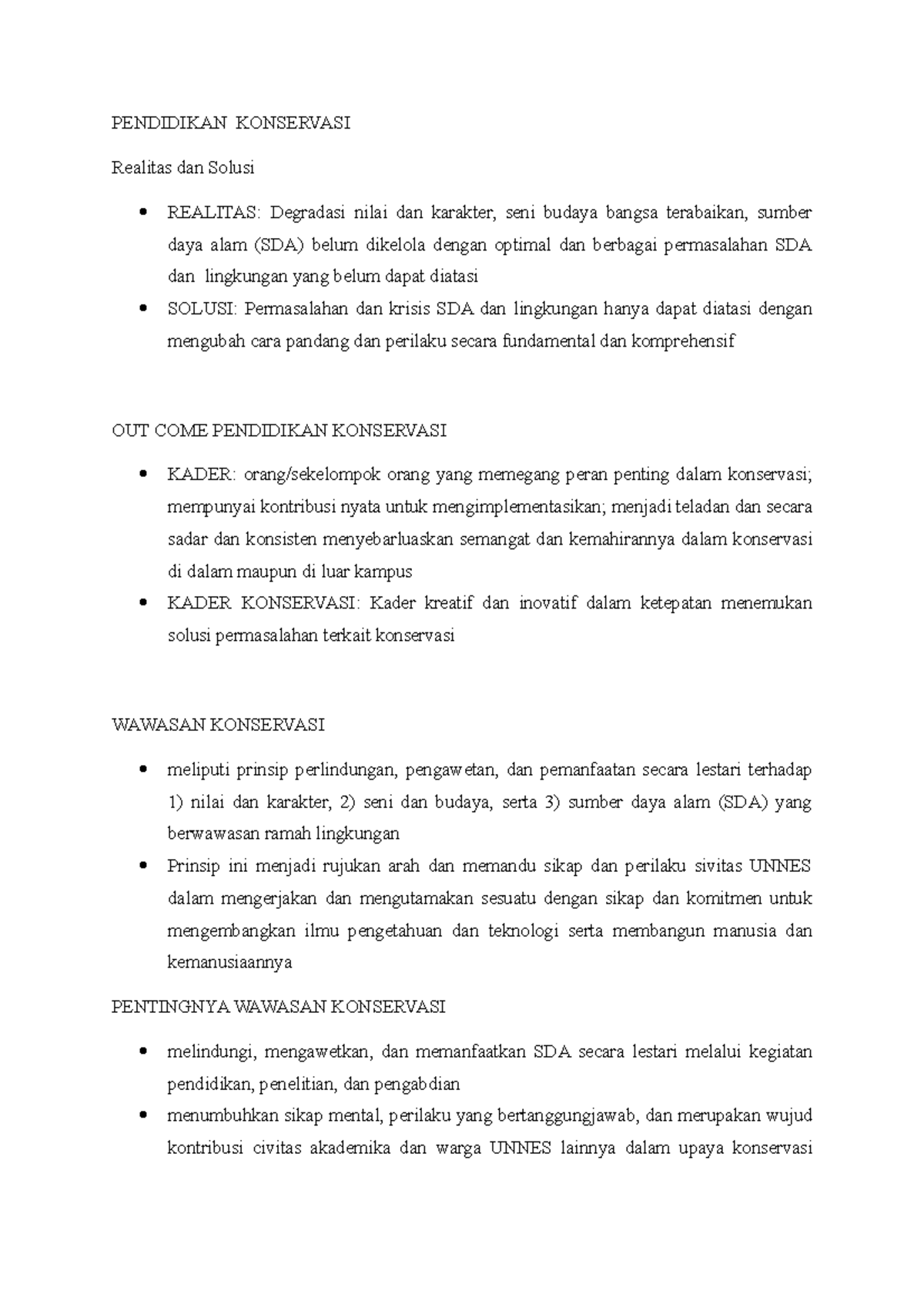Pendidikan Konservasi - PENDIDIKAN KONSERVASI Realitas dan Solusi ...